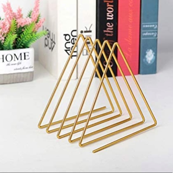 None | Office | Triangular Desktop Rack Gold Organizer For Office Home ...
